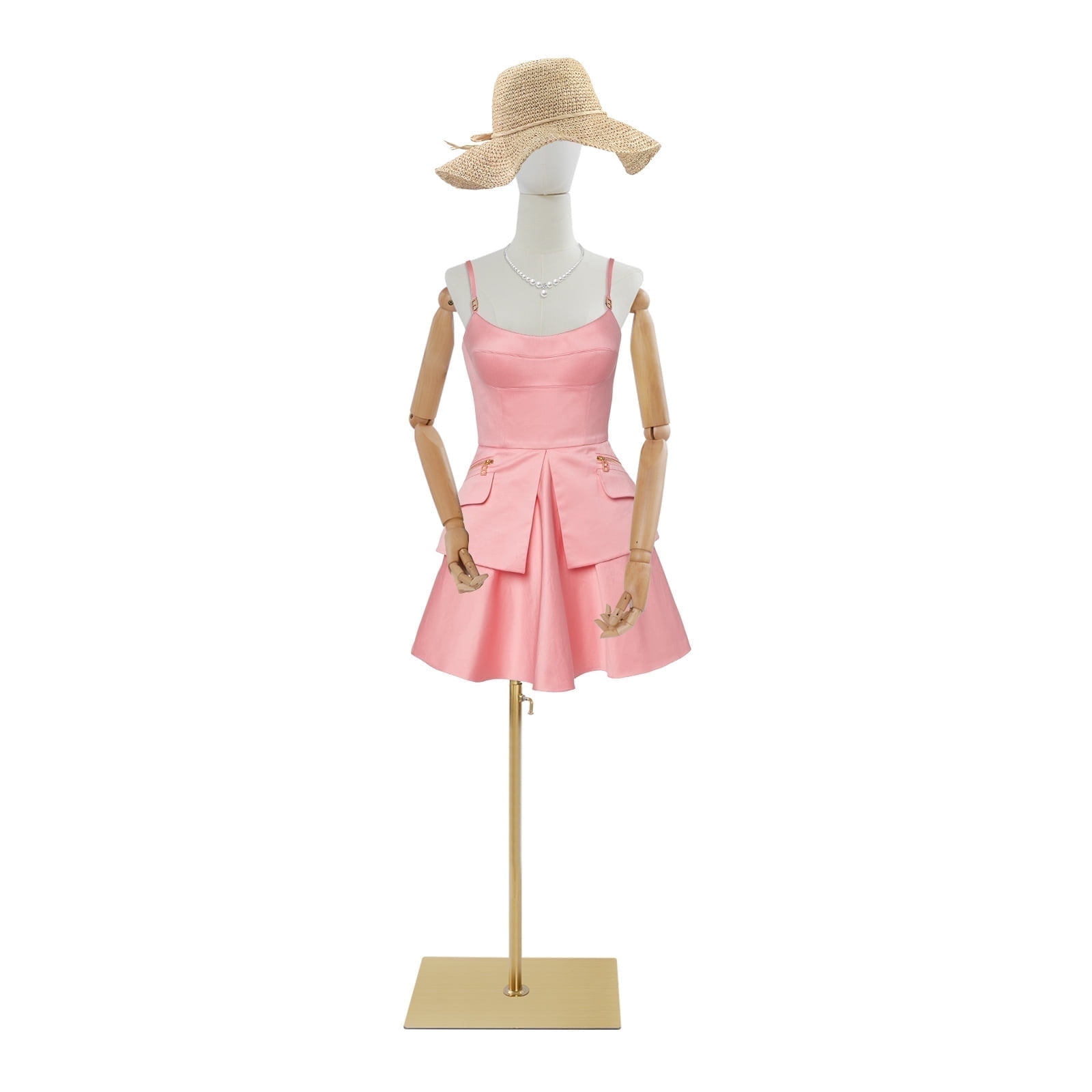 Female Mannequin, 55-80in, Adjustable Height,Golden (Bottom Rack, Large ...