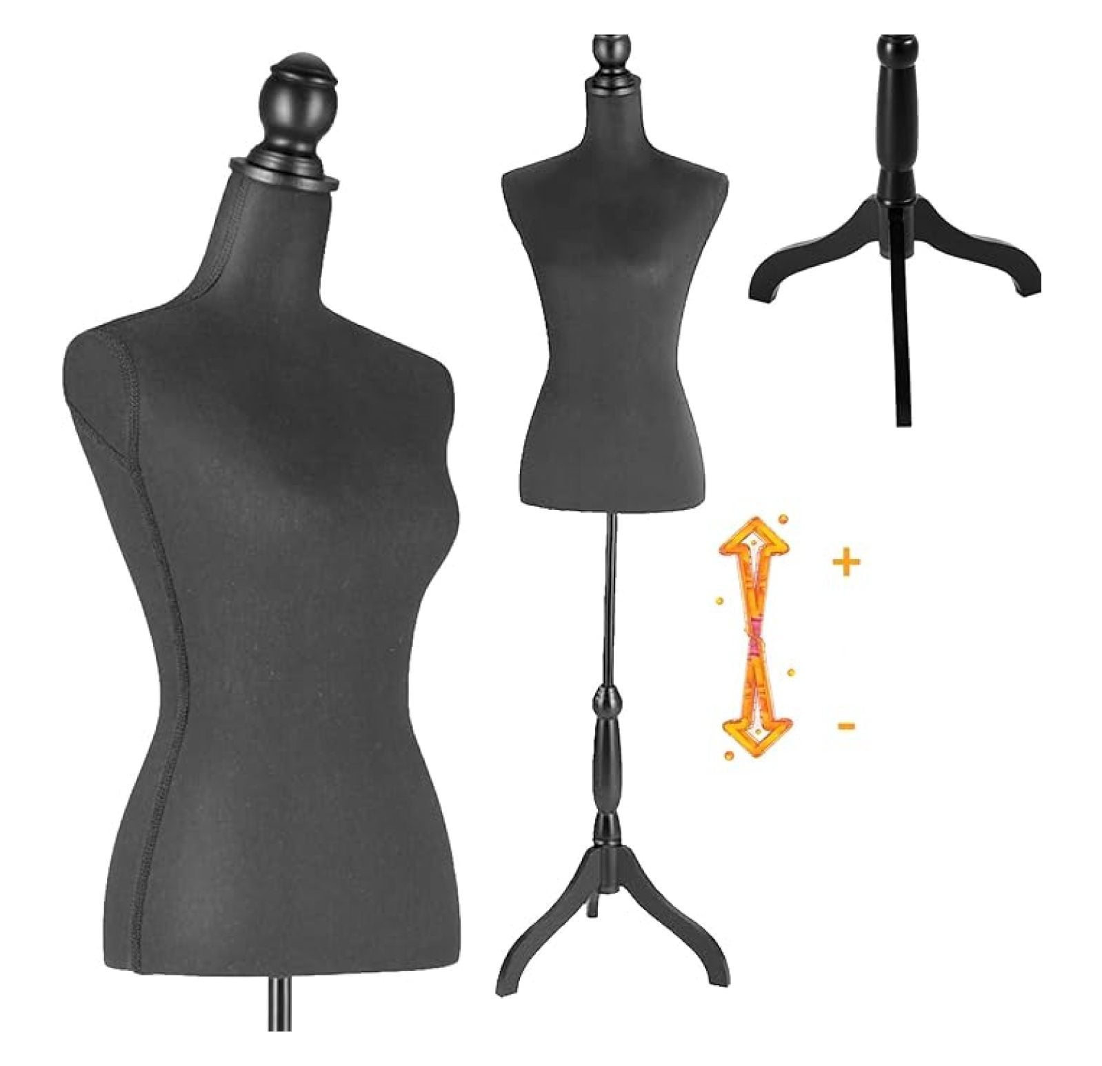 Female Mannequin Body, 52-67 Inch Adjustable Dress Form for Sewing ...
