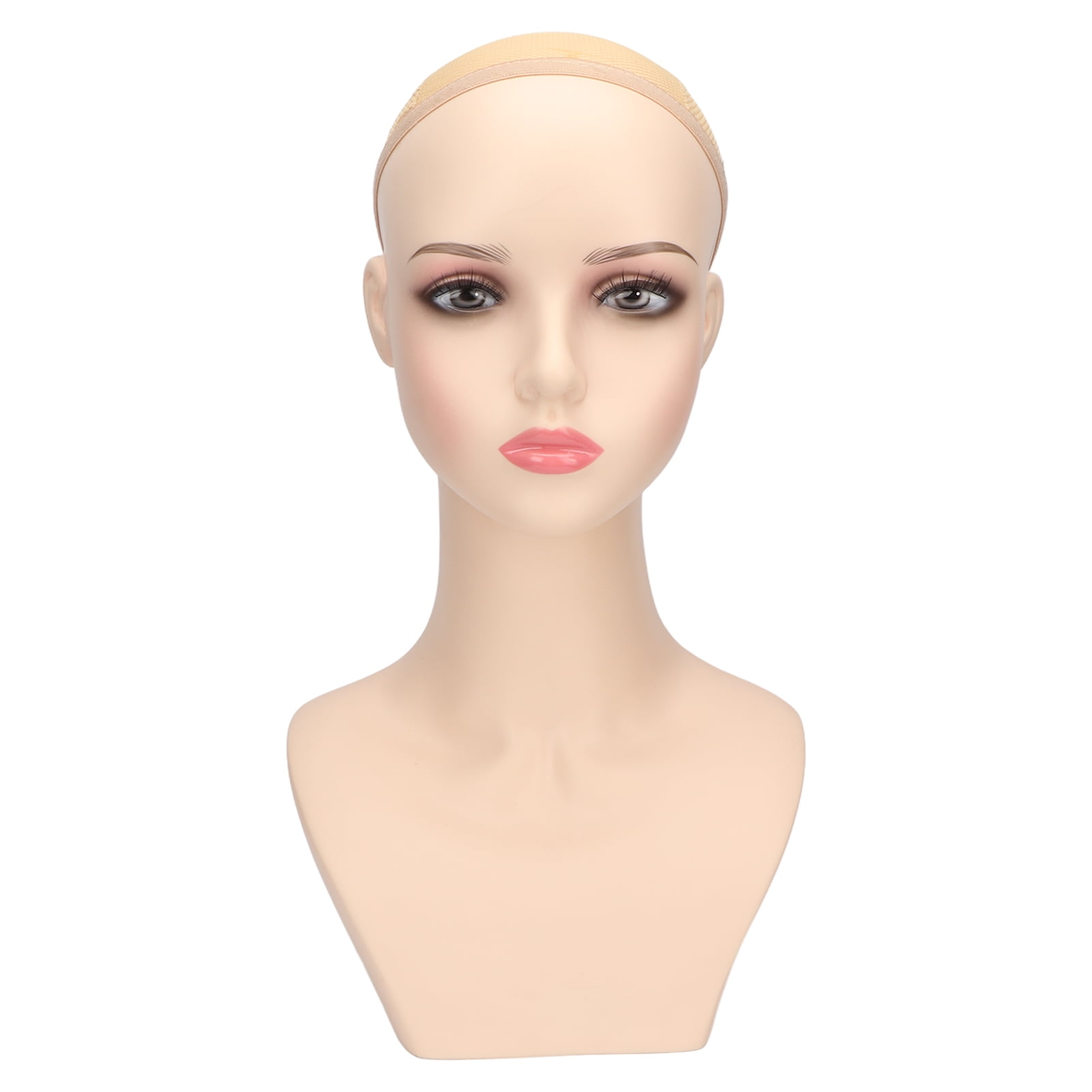 Female Mannequin Head PVC Weather Resistant Stable Pink Make Up Female ...