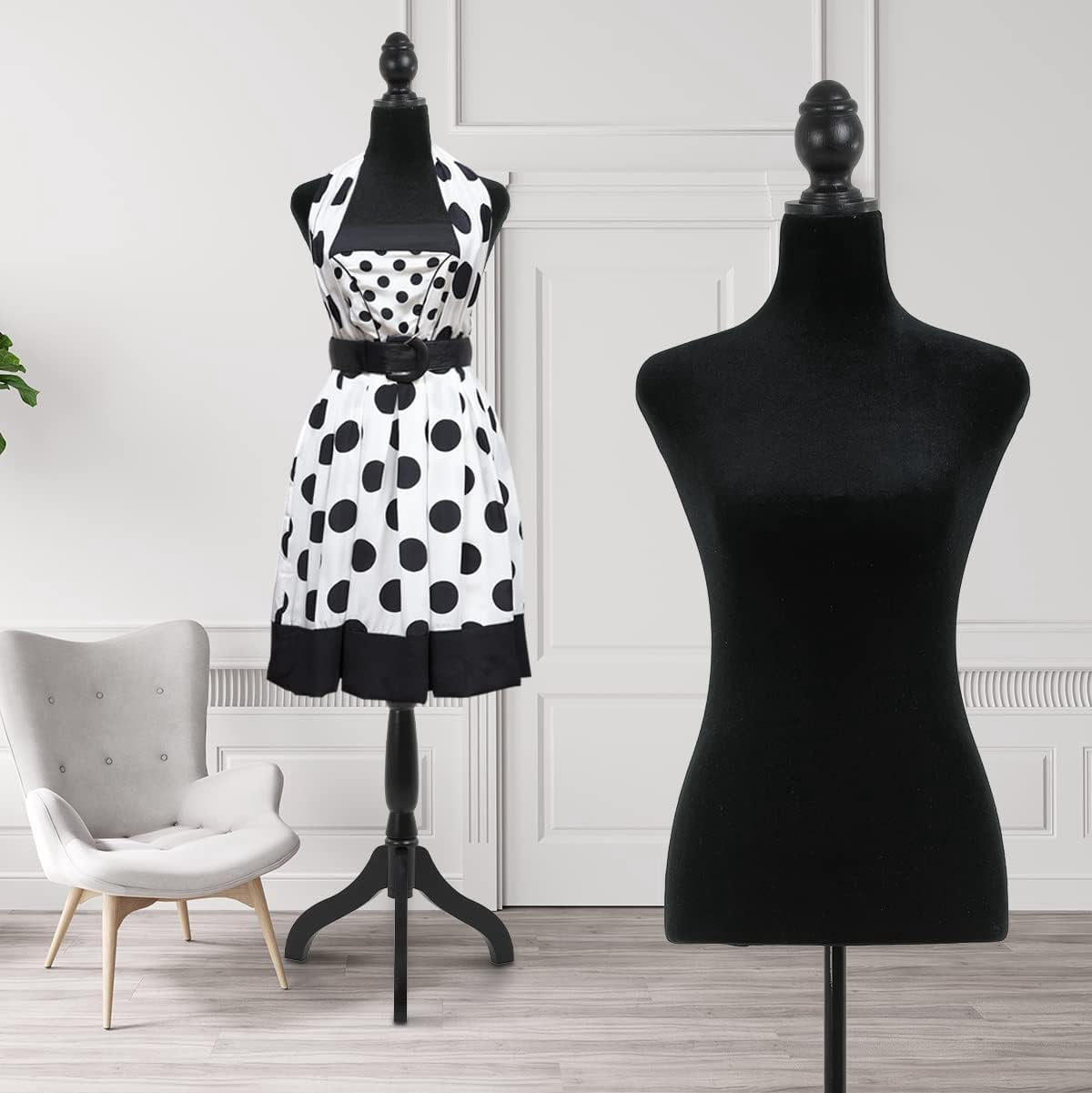 Female Mannequin Torso, Dress Form Mannequin Stand 49.6-63.4 Inch ...