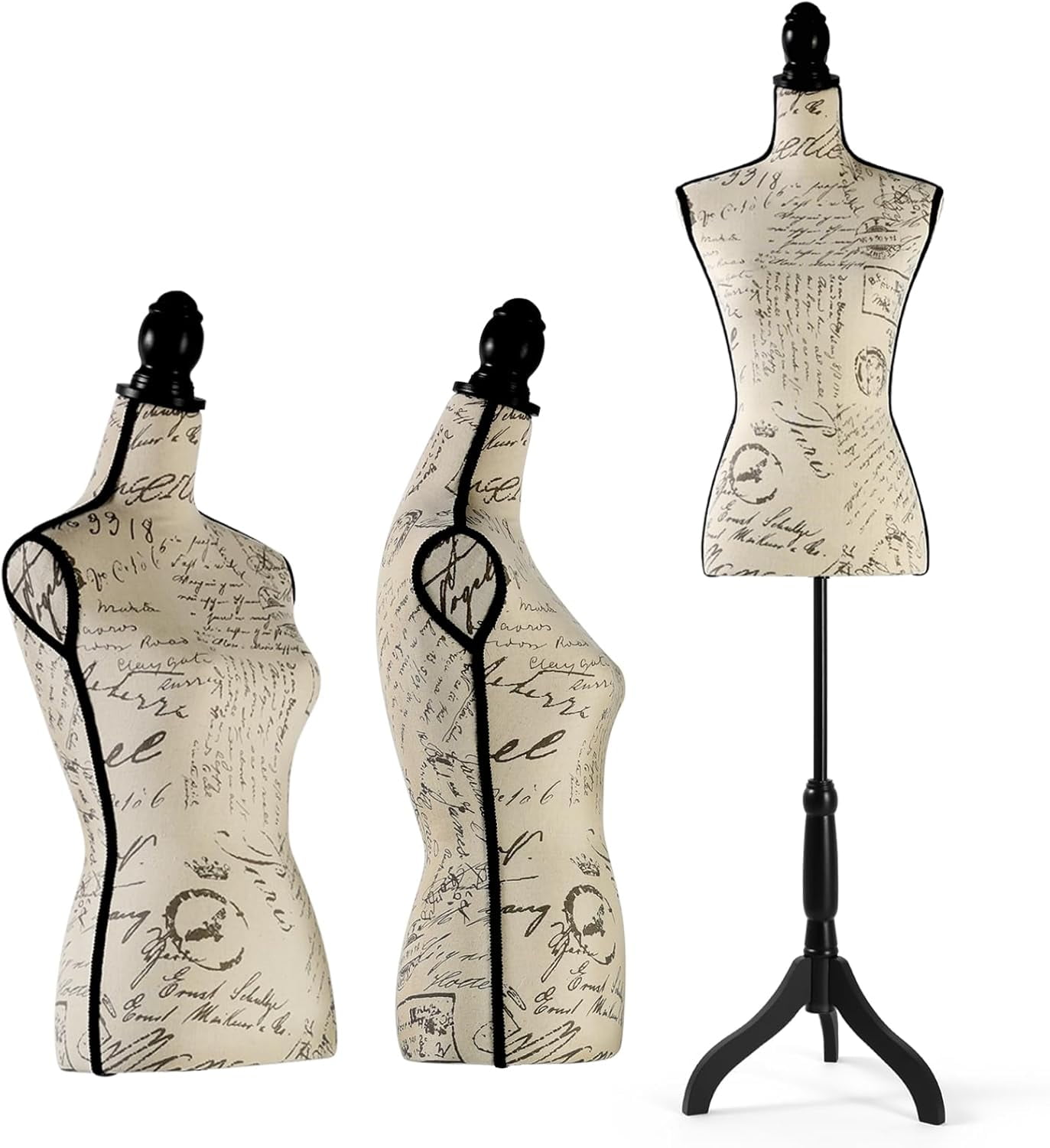 Female Mannequins Body Torso Dress Form with Tripod Base Stand, 52"-67 ...