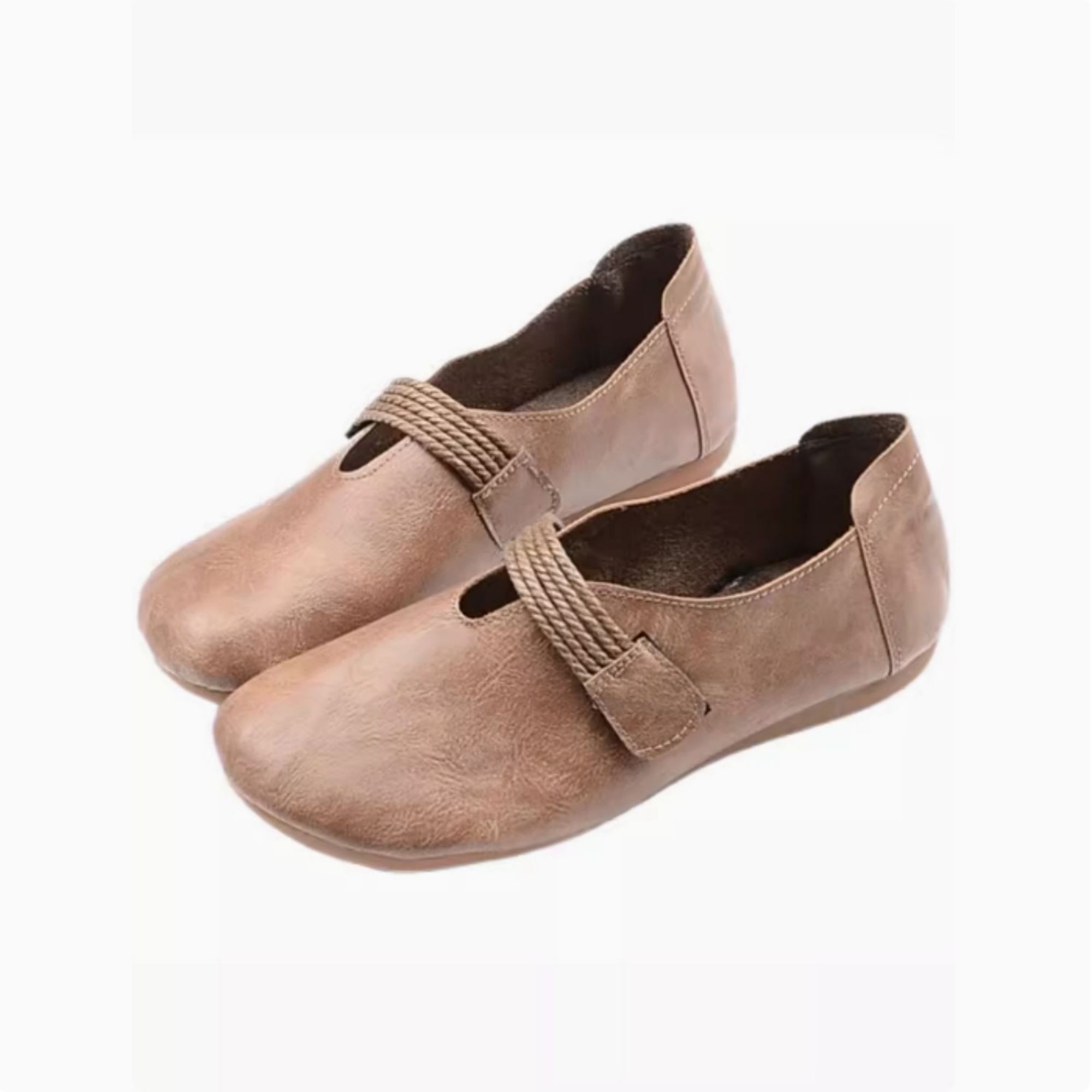 Female, Mori, Versatile, Round Head, Retro Style, Flat Bottom, Soft ...