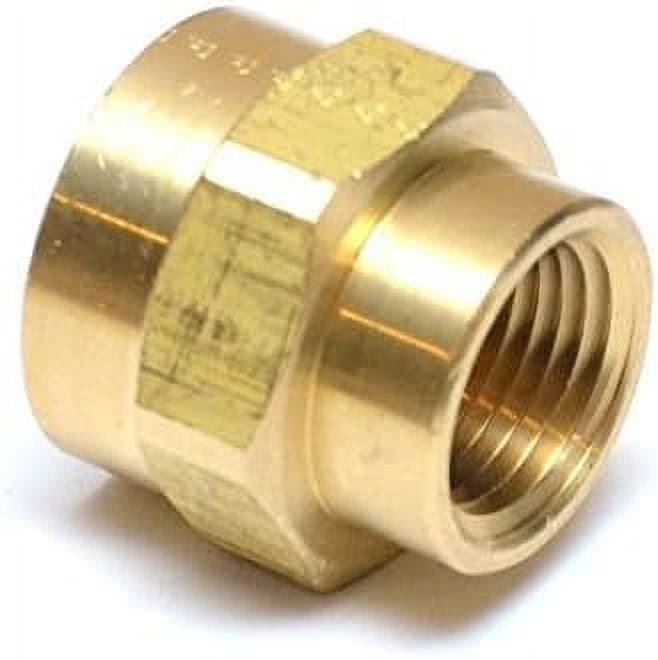 Female NPT to 1/2 Female NPT FIP FPT Reducing Coupling Brass Pipe Fitting Fuel / Air / Water ...