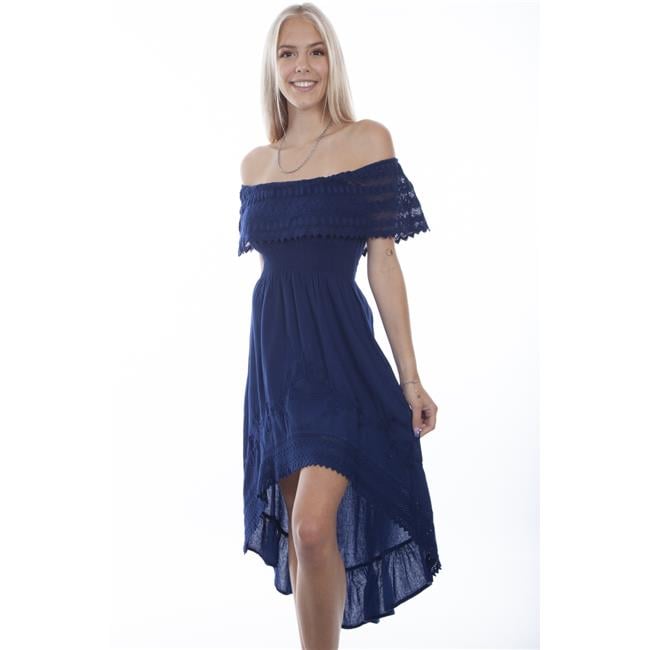 Female Off-Shoulder Hi-Lo Dress, Royal Blue - Extra Large - Walmart.com