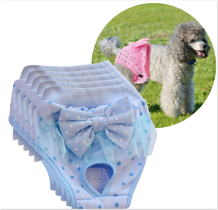 Female Pet Dog Puppy Diaper Pants Physiological Sanitary Short Panty ...