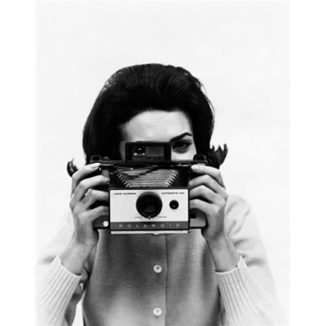 Female Photographer Taking a Photograph Poster Print - 18 x 24 in ...