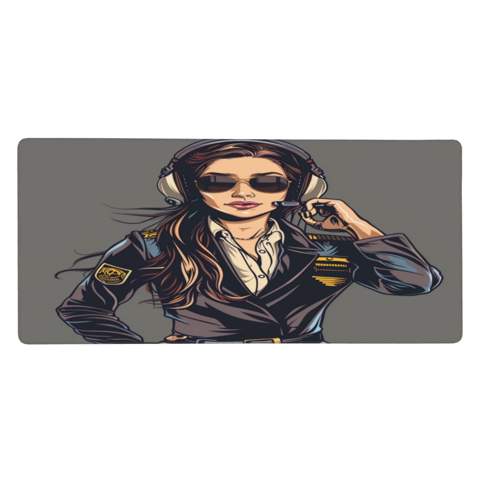 Female Pilot Desk Mat Xxl Extended Gaming Mouse Pad 16x35.5in - Walmart.com