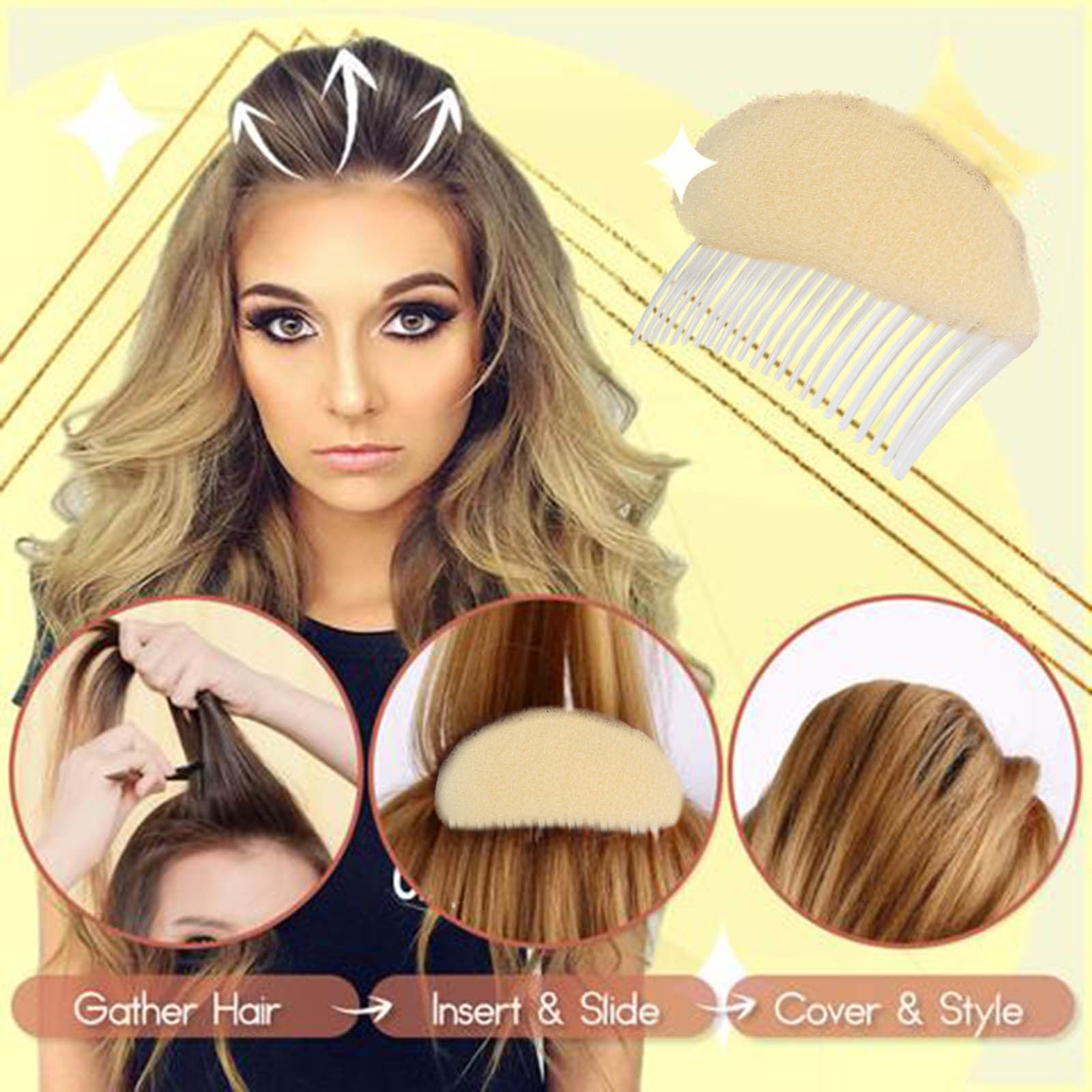 Female Puffy Hair Hairpin Princess Hairpin Hair Comb - Walmart.com