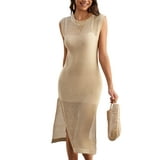 Female Rochet Beach Cover Ups Sleeveles Swimsuit Coverups Hollow Out ...