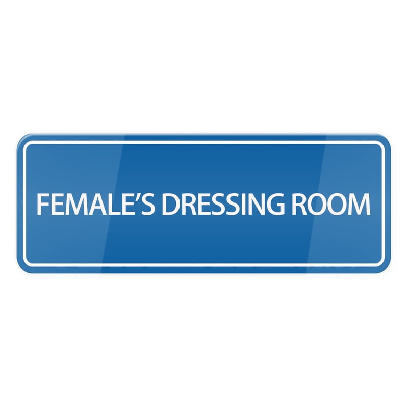 Female'S Dressing Room Sign, 10 X 3 Inch Acrylic Plastic Sign With ...