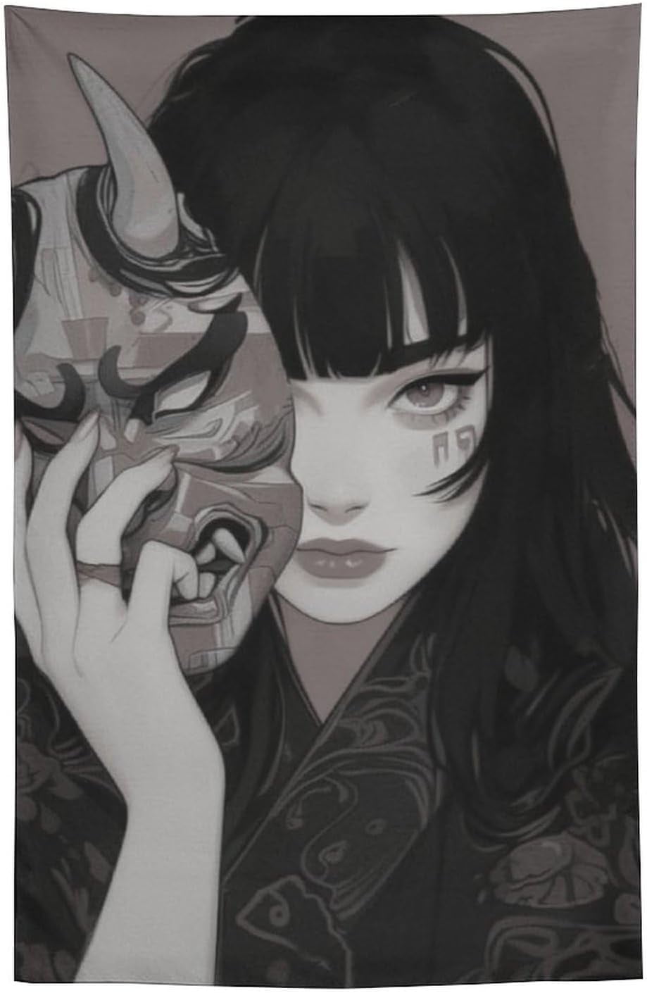 Female Samurai Anime Girl Retro Japanese Wall Tapestry 60×90 Inches ...