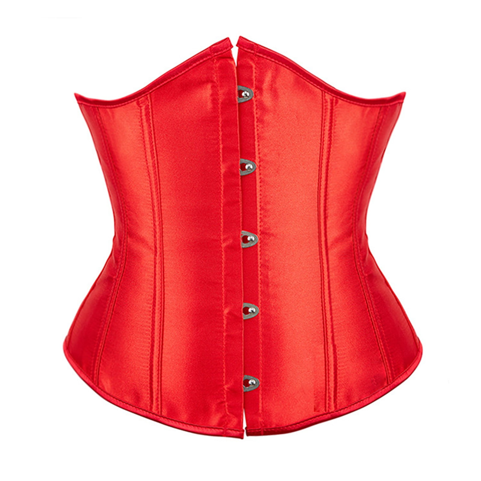 Female Shaper Satin Vintage Underbust Waist Training Corset Bustier ...