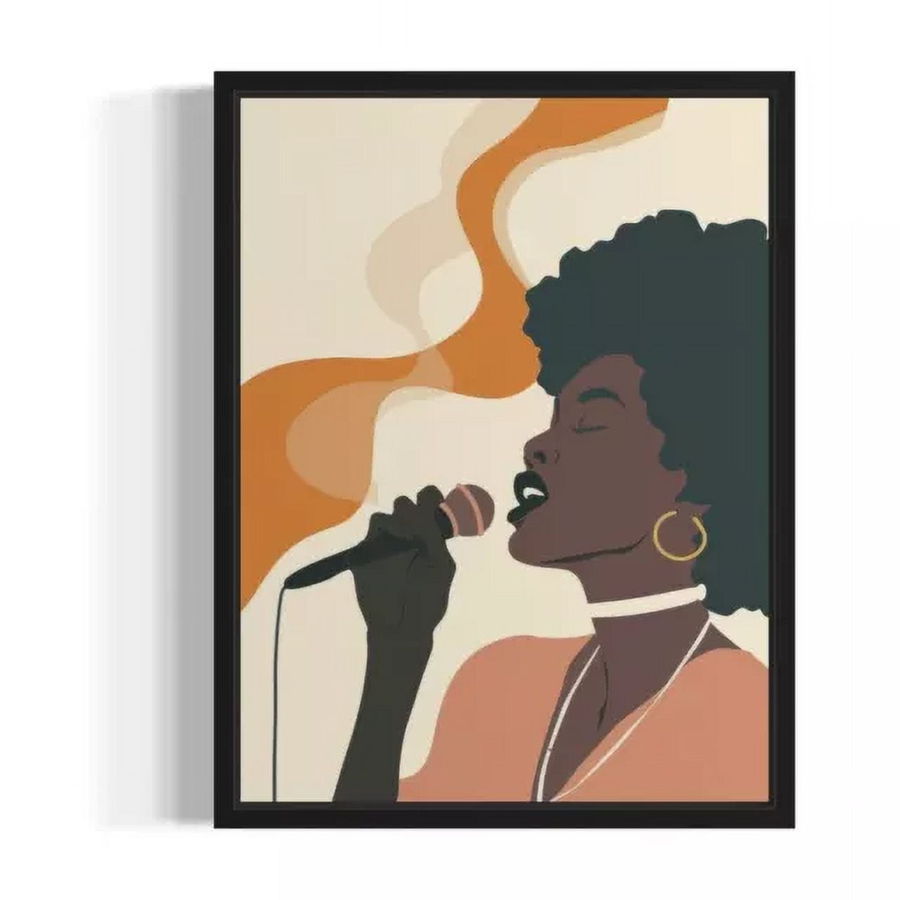Female Singing Boho Pastel Landscape Art Print Poster Wall Art Painting ...