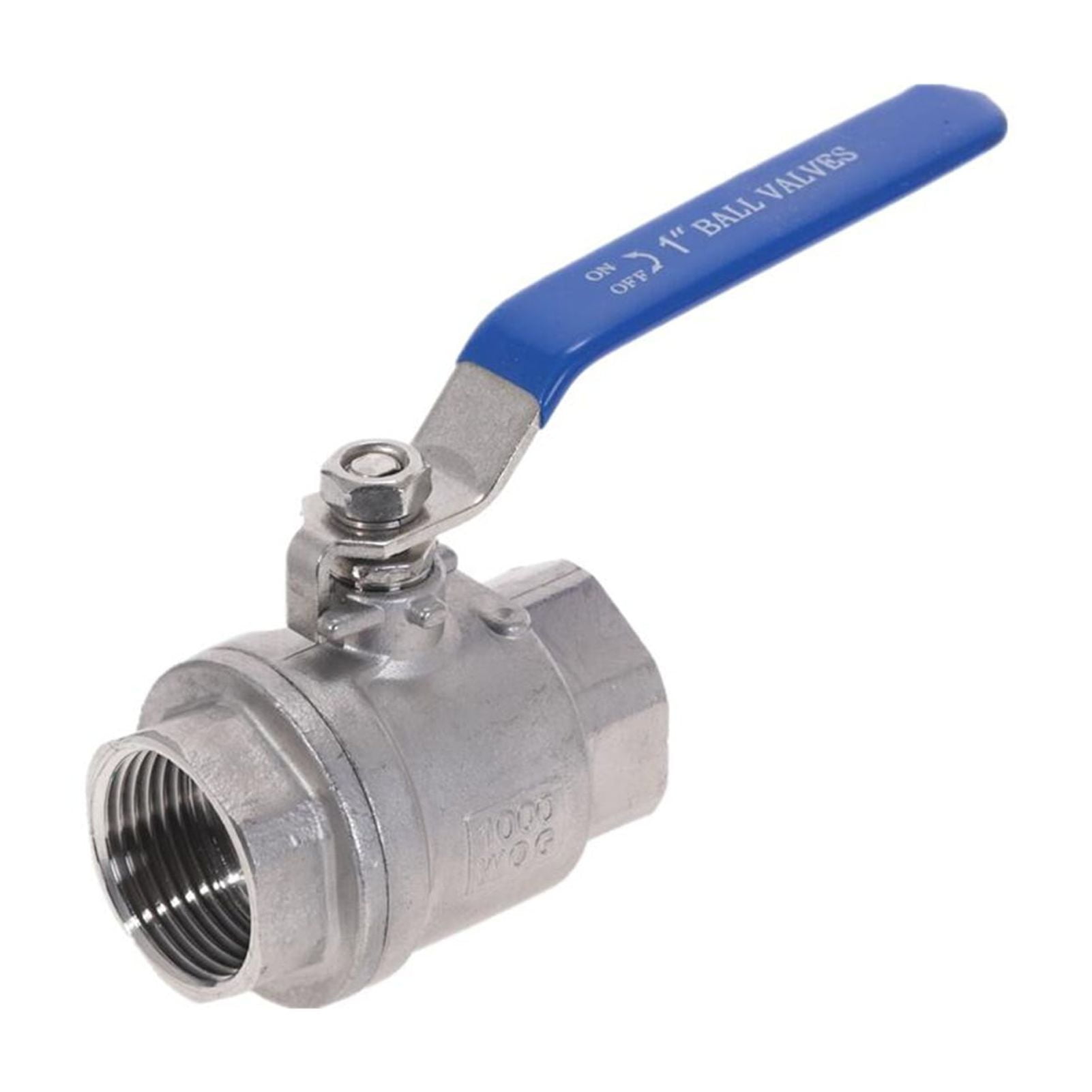 Female Stainless Steel SS304 2P Full Port Ball Valve With Vinyl Handle ...