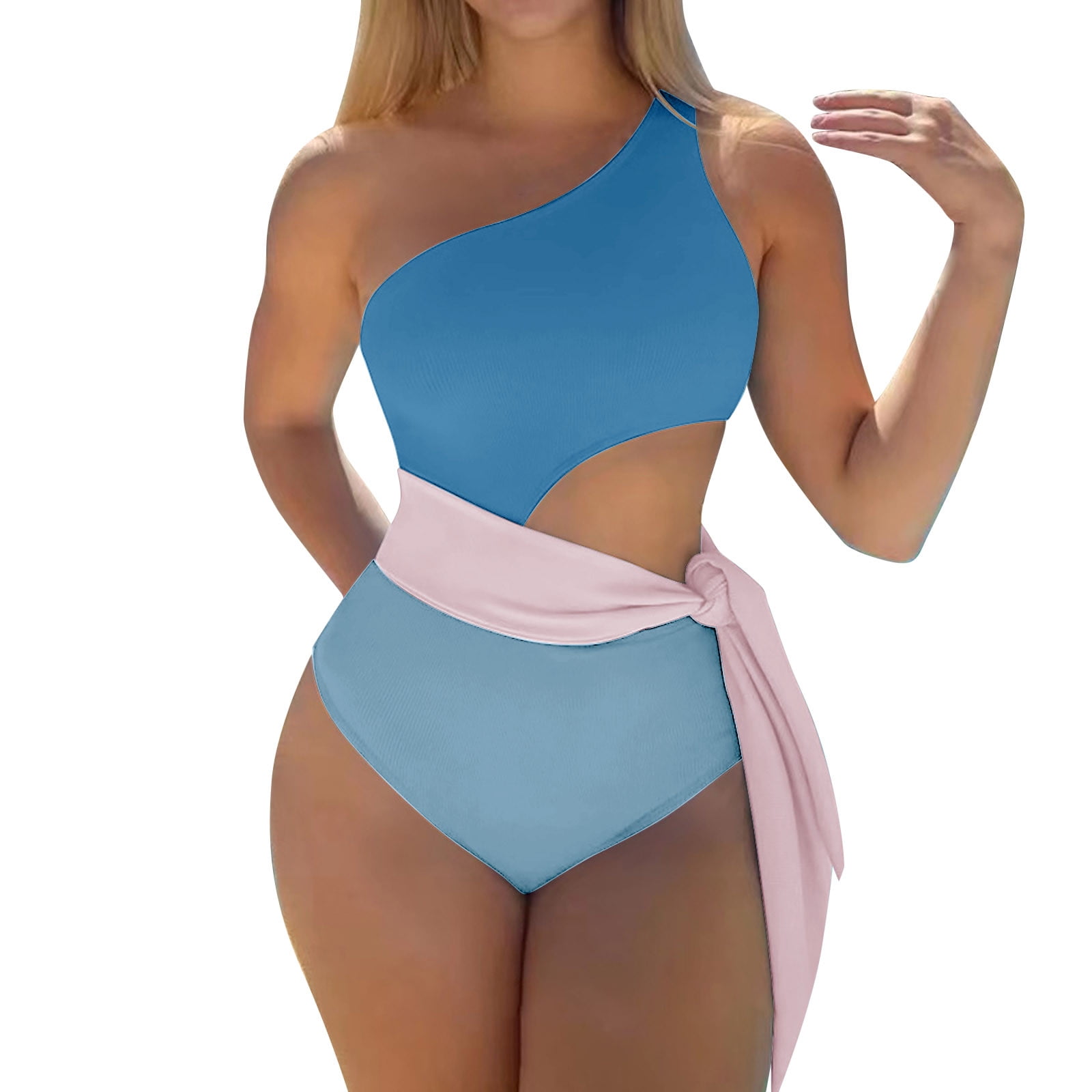 Female Swimsuit Solid Color Bikinis Monokin Dot Bikini Swimwear Lady