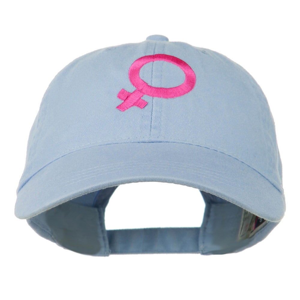 Female Symbol Embroidered Washed Cap - Lavender OSFM - Walmart.com