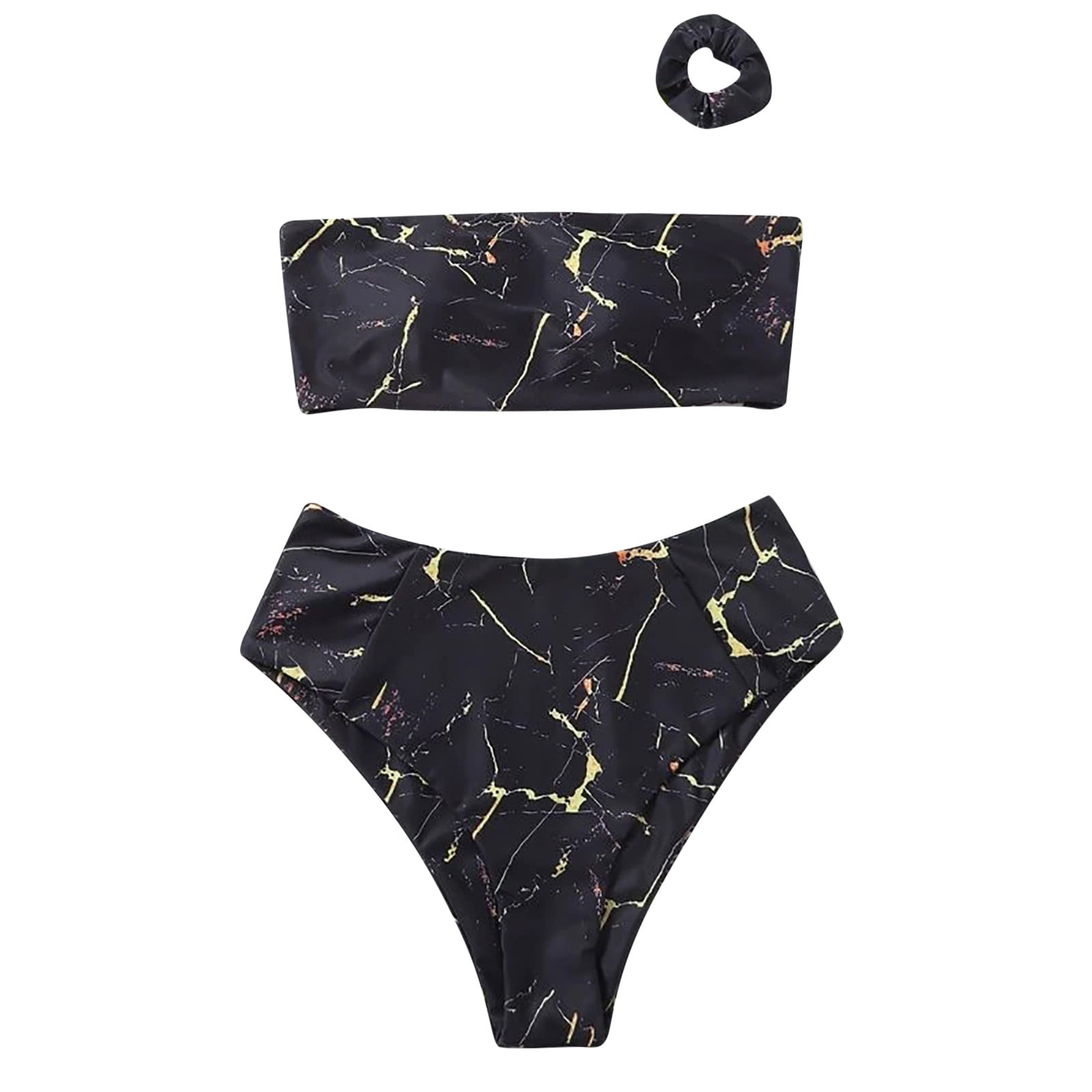 Female Tankinis Solid Biquinis Bkinis Print Striped Beachwear Lady