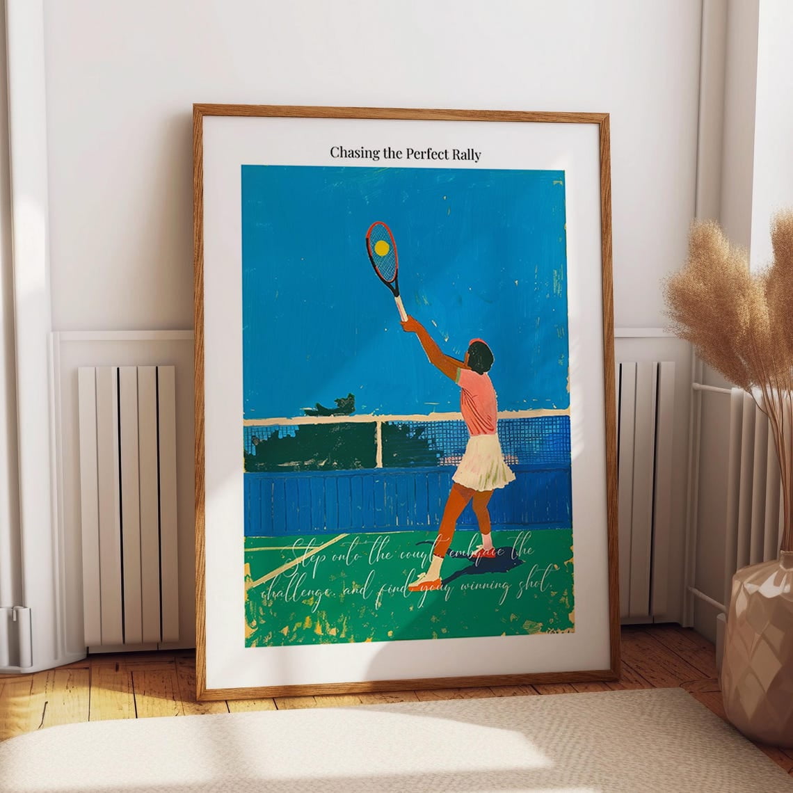 Female Tennis Player Abstract Print – Bold Athletic Wall Decor For ...