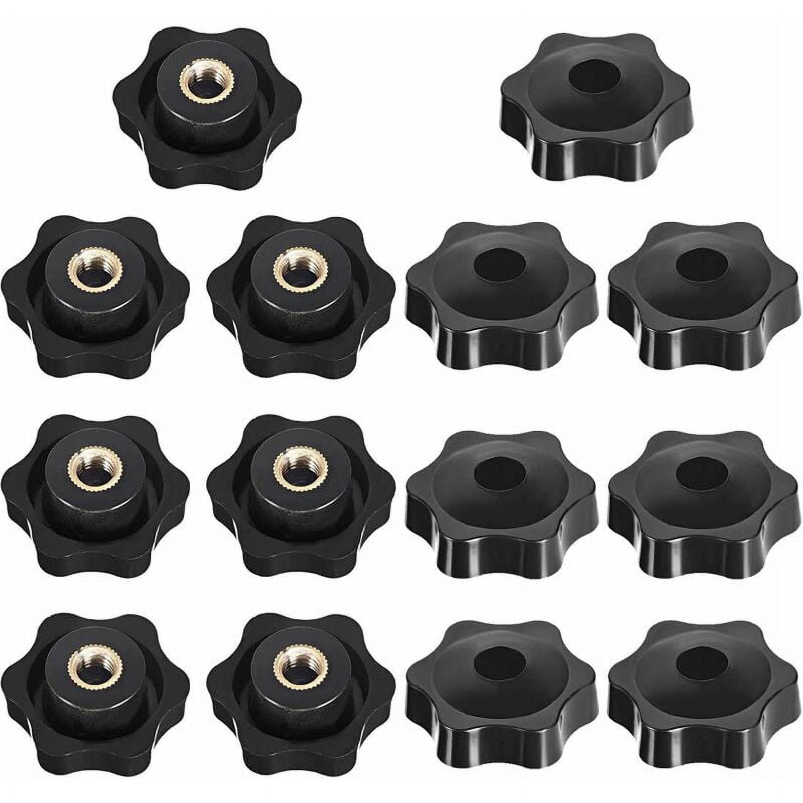 Female Threaded Knob for Lawn Mower Handle, Wing Handle Nut Black ...