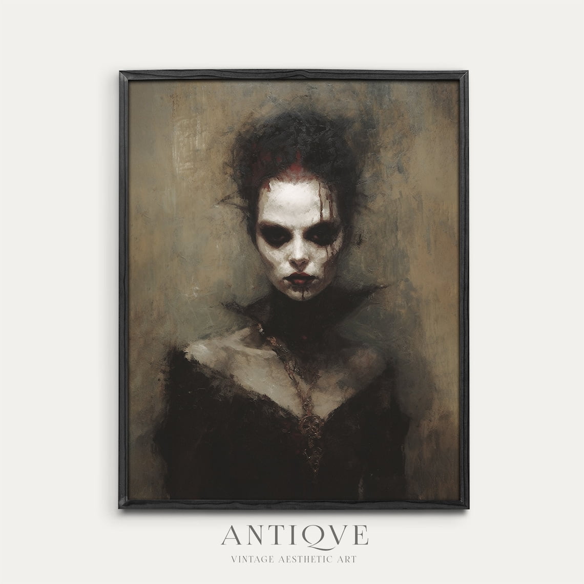Female Vampire Mysterious Vampiress, Goth Decor Art, 941 Home Decor ...