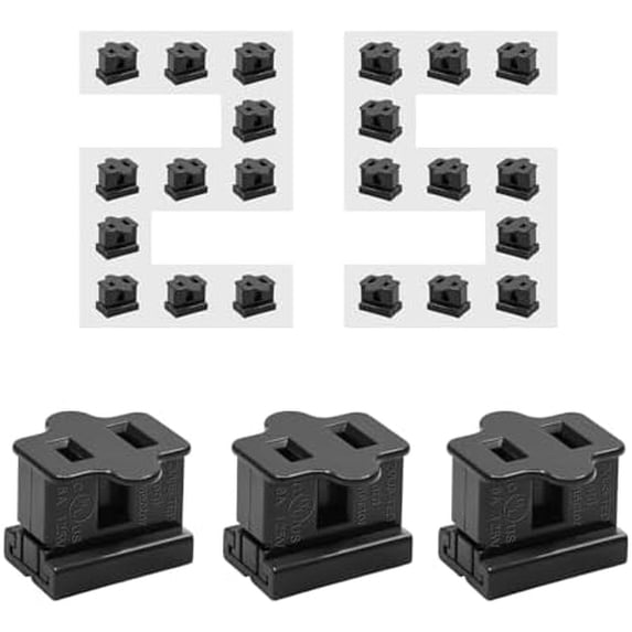 Female Vampire Plug 25 count, 18 Gauge Wire Gauge Black SPT-2 Slip ...