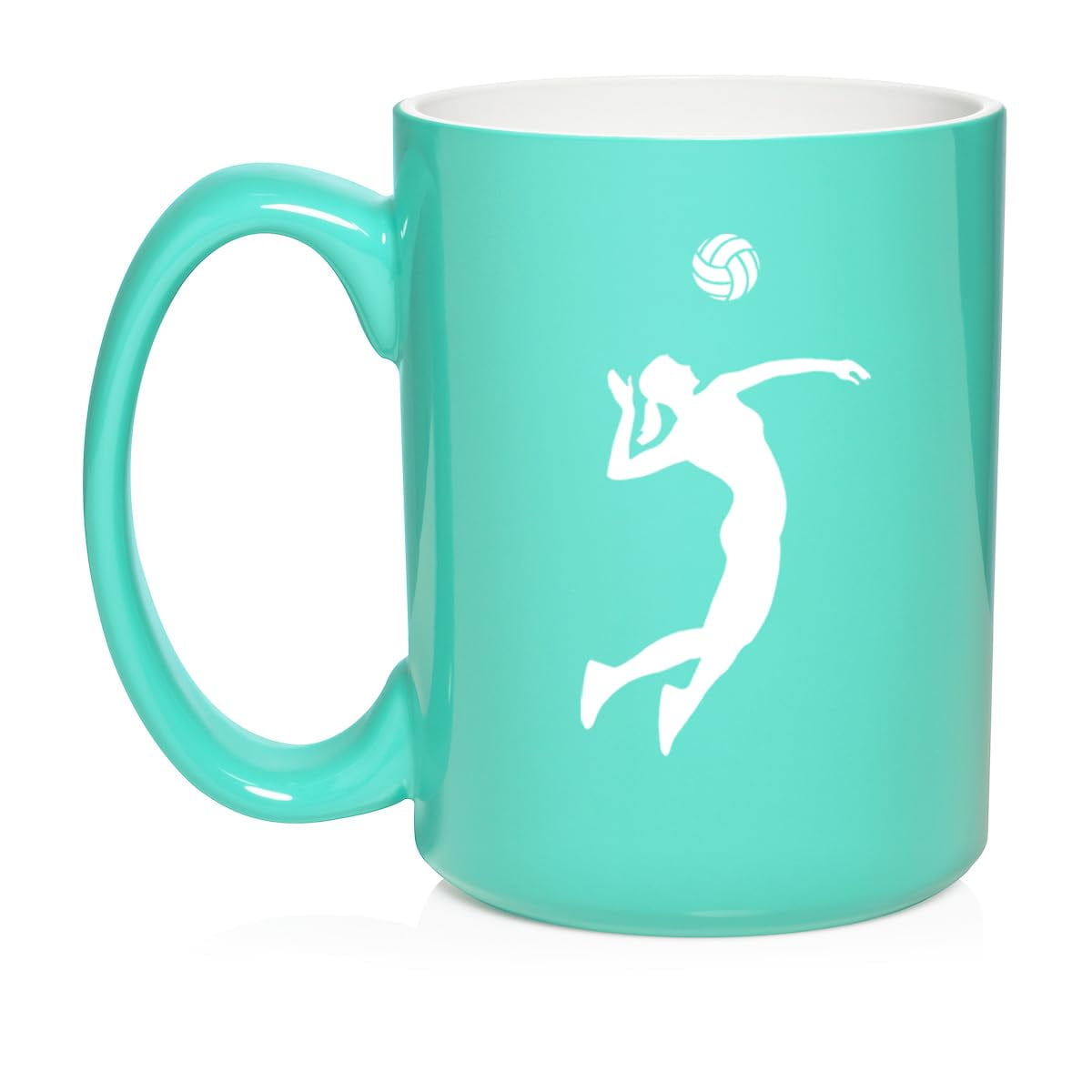 Female Volleyball Player Coffee Mug Tea Cup Gift for Her, Friend ...