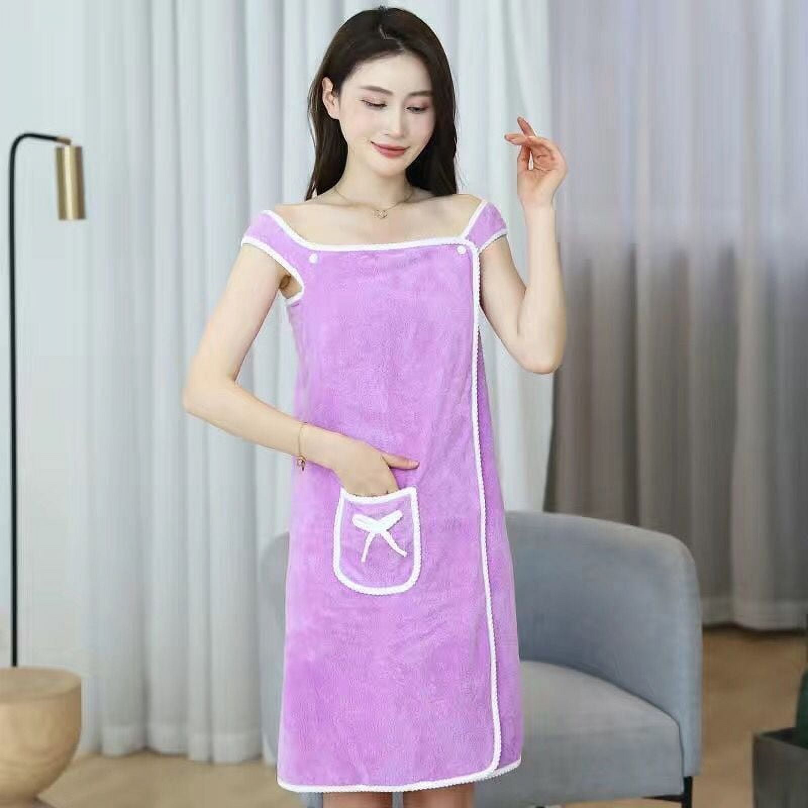 Female Wearable Bath Towel Sling Bath Skirt Tube Top Beach Towel Sauna ...