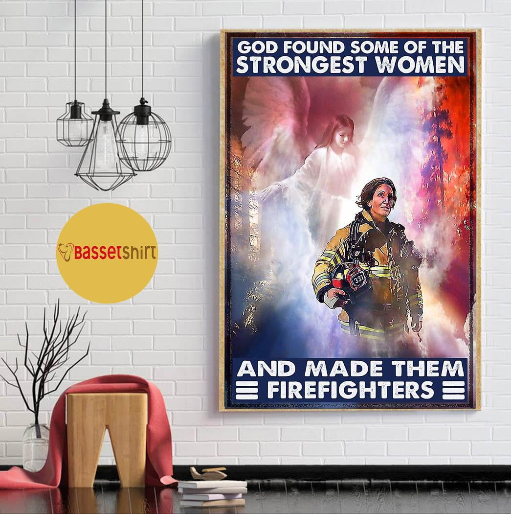 Female firefighter strongest women vertical poster 11 x 17 Inch Poster ...