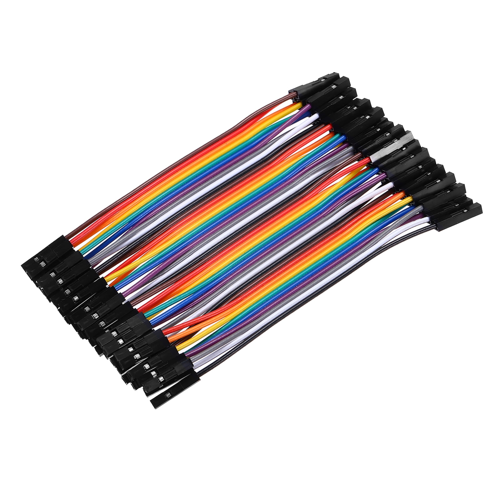 Female to Female 40Pin Breadboard Jumper Wire 2.54mm Pitch Cable 10cm 1 ...