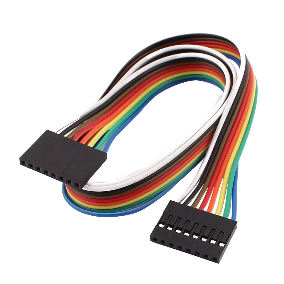 Female to Female 8P Jumper Wire Ribbon Cable Breadboard DIY 50cm Long ...