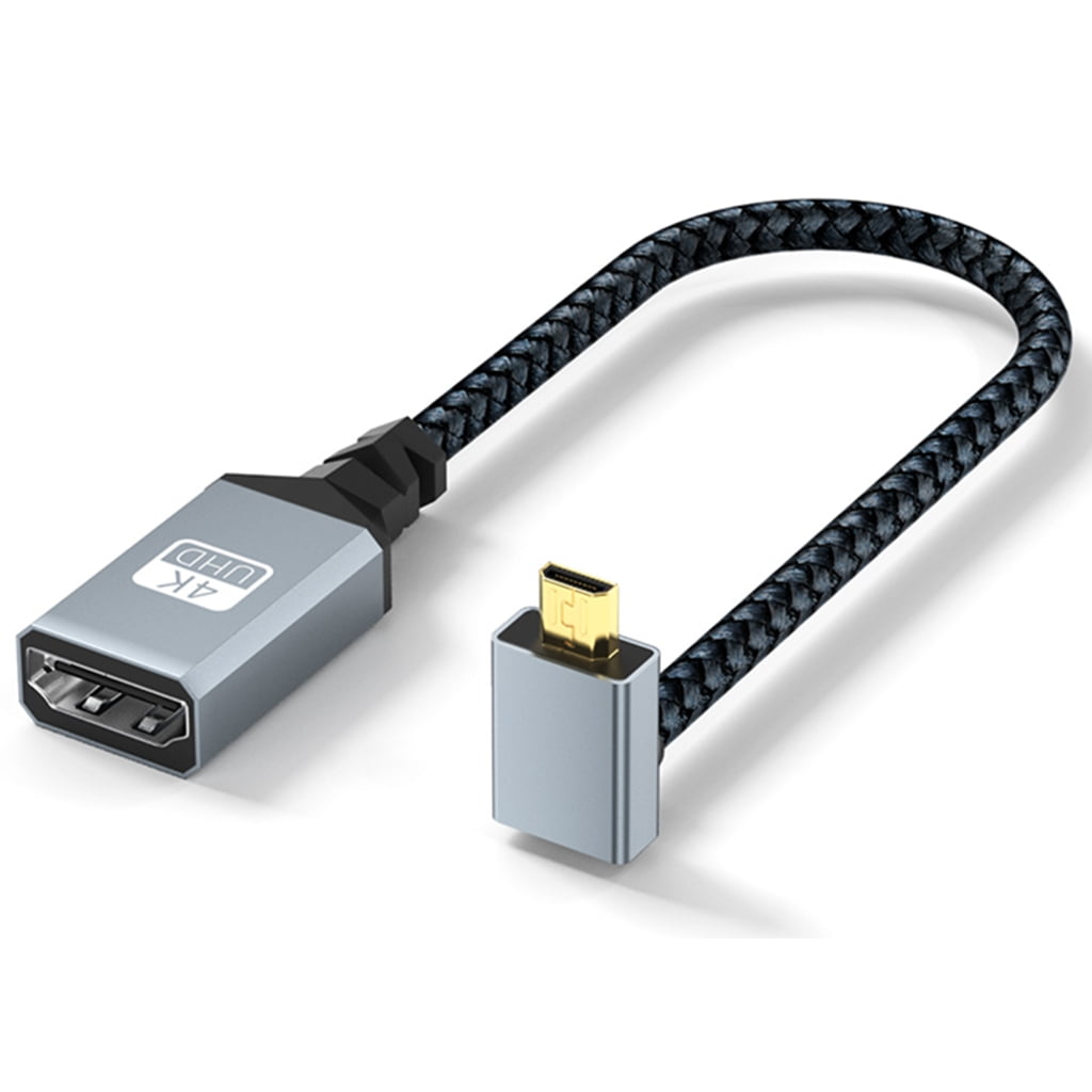 Female to Male Video Card Cable 4K60H 90Degree Elbow 3840x2160P Clear ...