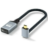 Female to Male Video Card Cable 4K60H 90Degree Elbow 3840x2160P Clear ...