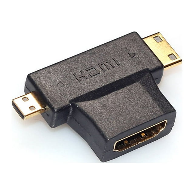 Female to Mini Male + Micro Male Adapter Connector - Walmart.com