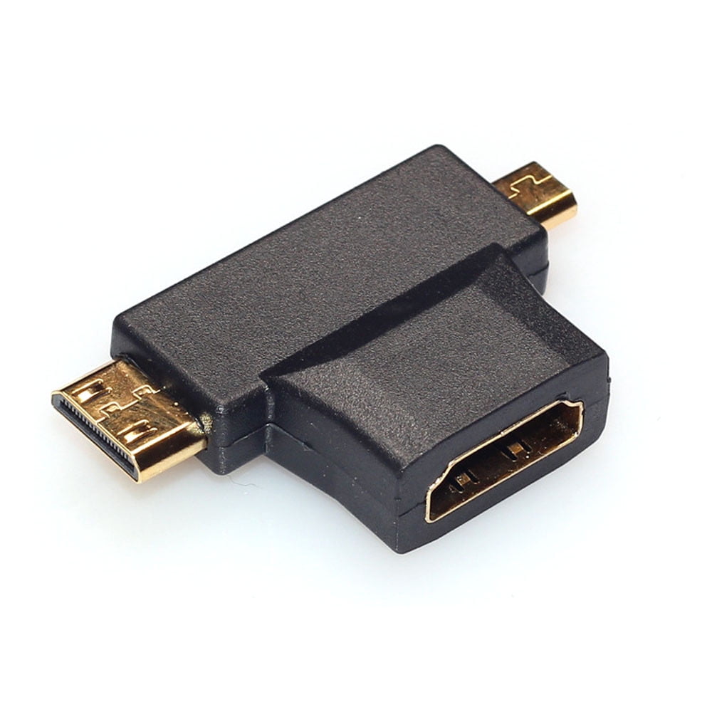 Female to Mini Male + Micro Male Adapter Connector - Walmart.com