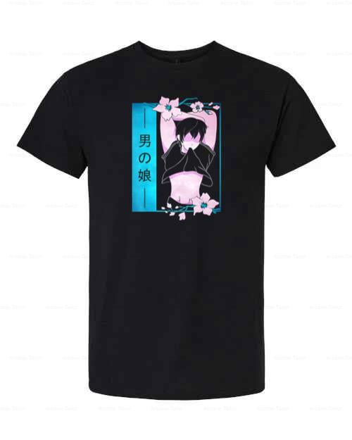 Femboy Anime Boy Sakura Trap Kawaii Otaku Waifu Senpai Graphic Tee up ...