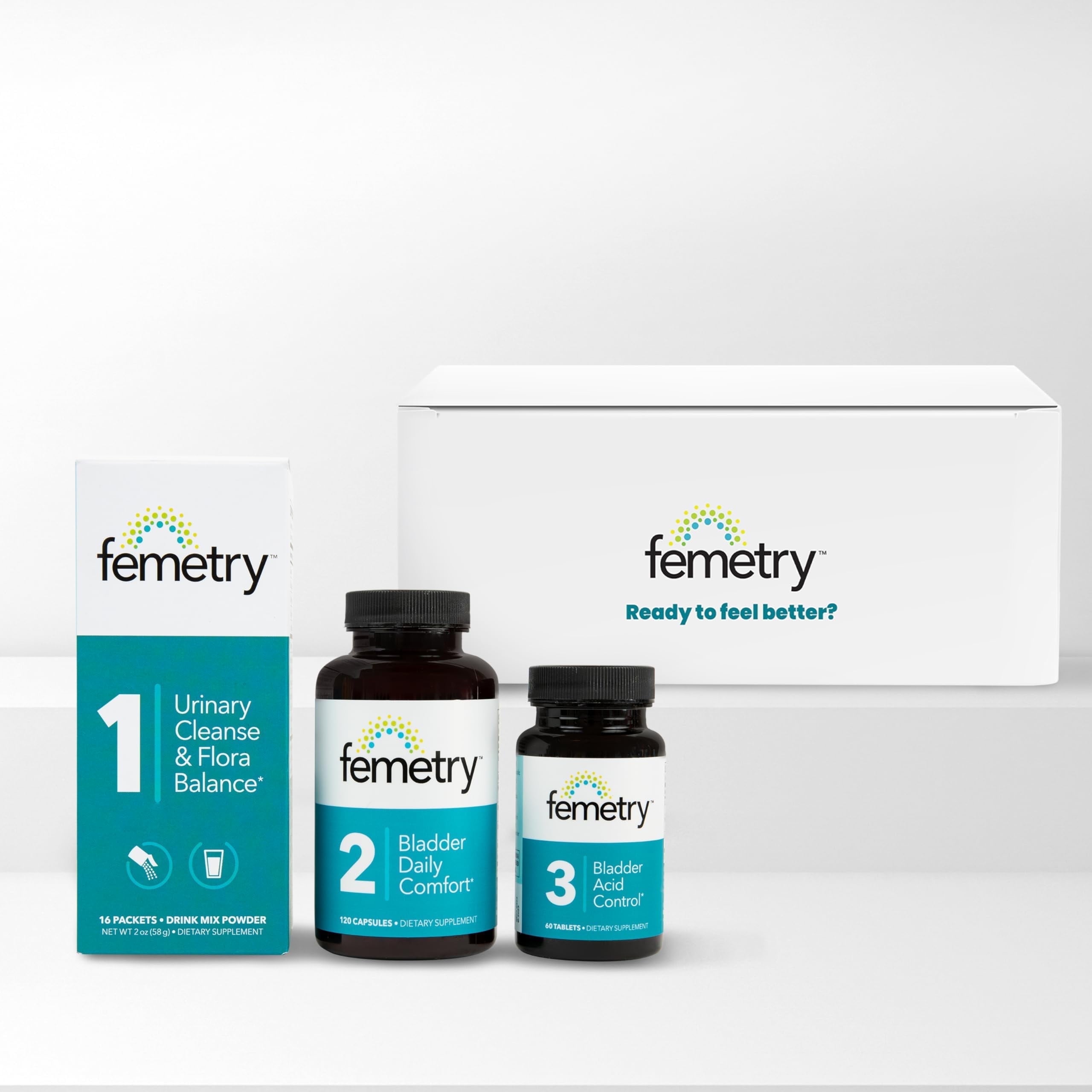 Femetry Bundle — Urinary & Bladder Support Kit: Urinary Cleanse & Flora ...