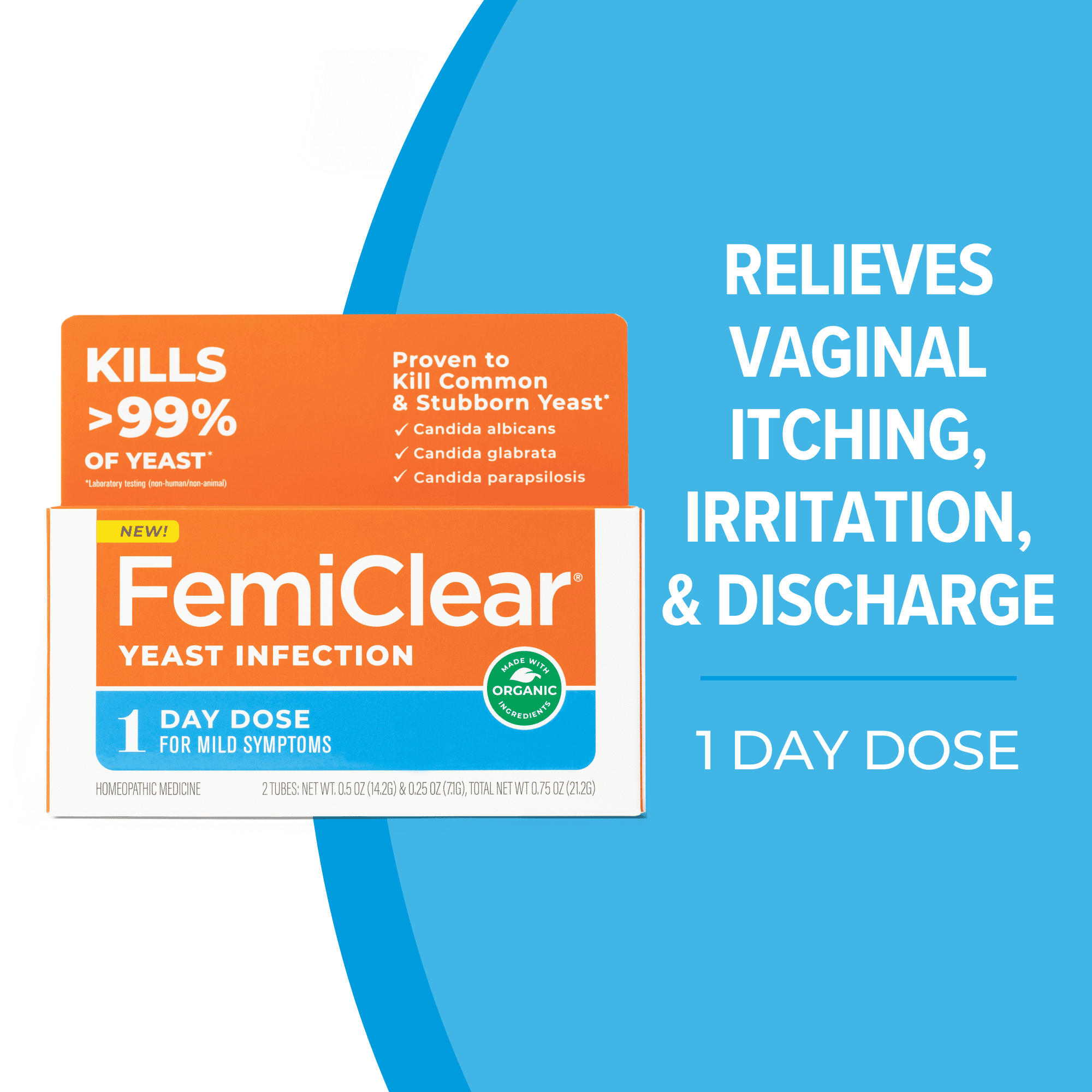 Femiclear 1 Day Yeast Infection Treatment