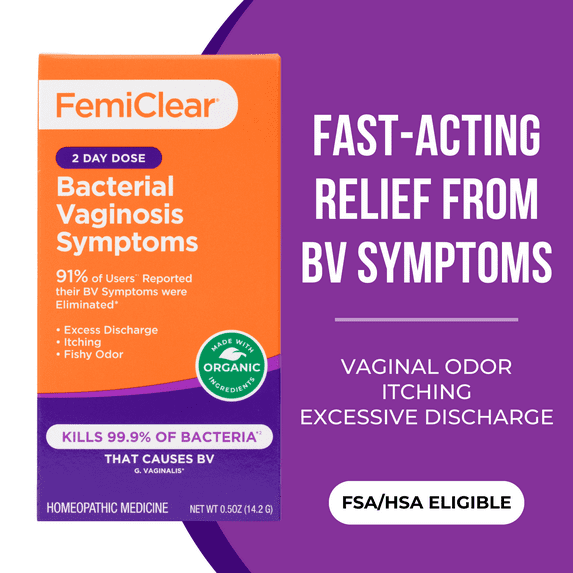 FemiClear Bacterial Vaginosis Symptoms Ointment 0.5oz Two-Day Dose ...