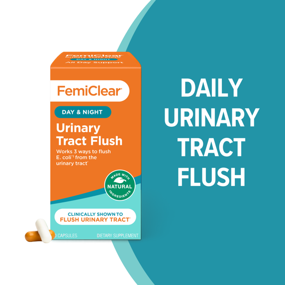 FemiClear Daily Urinary Tract Flush – Day & Night Urinary Support with ...