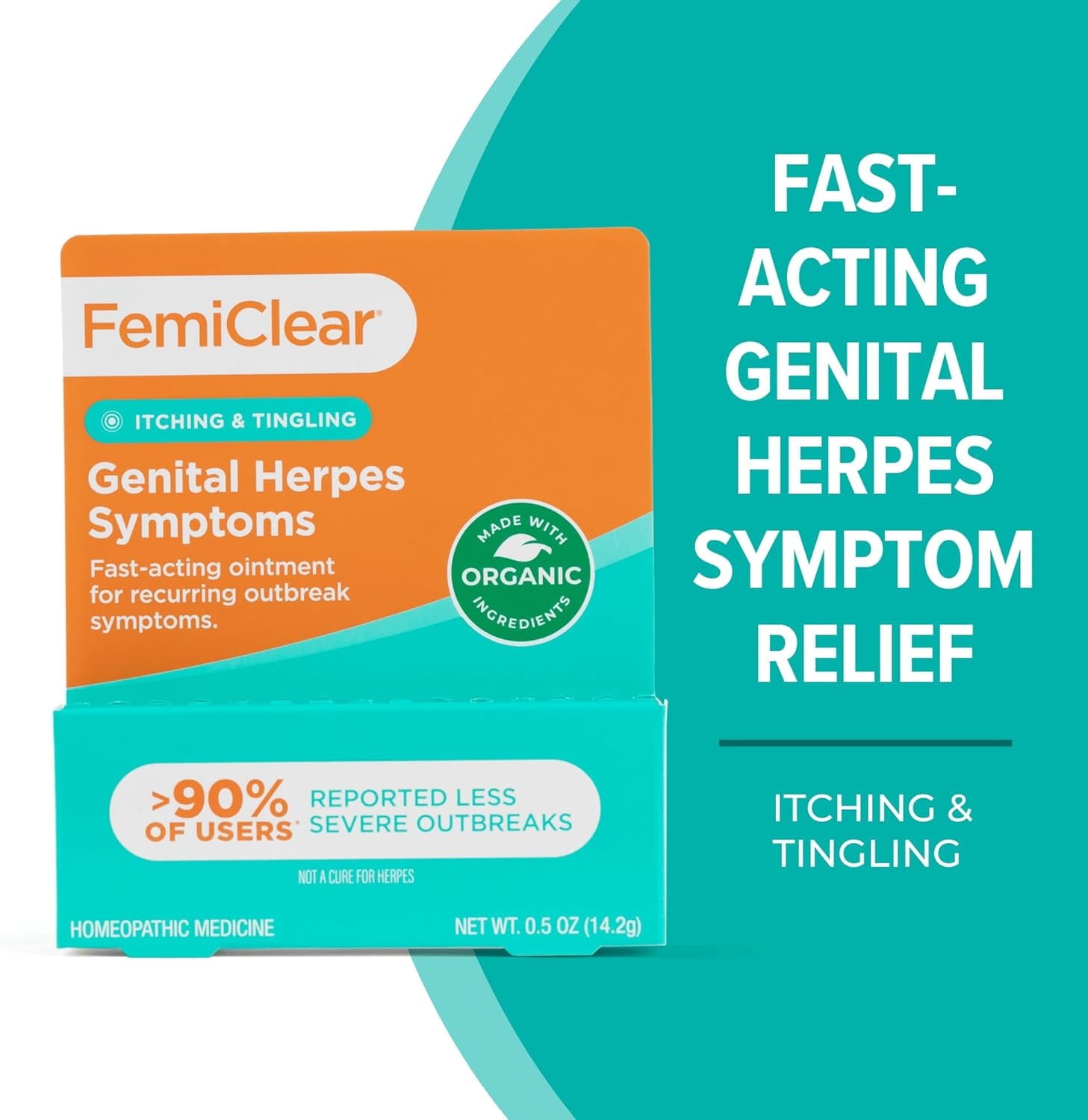 FemiClear Genital Herpes Relief - Itching & Tingling, 0.5oz Ointment ...