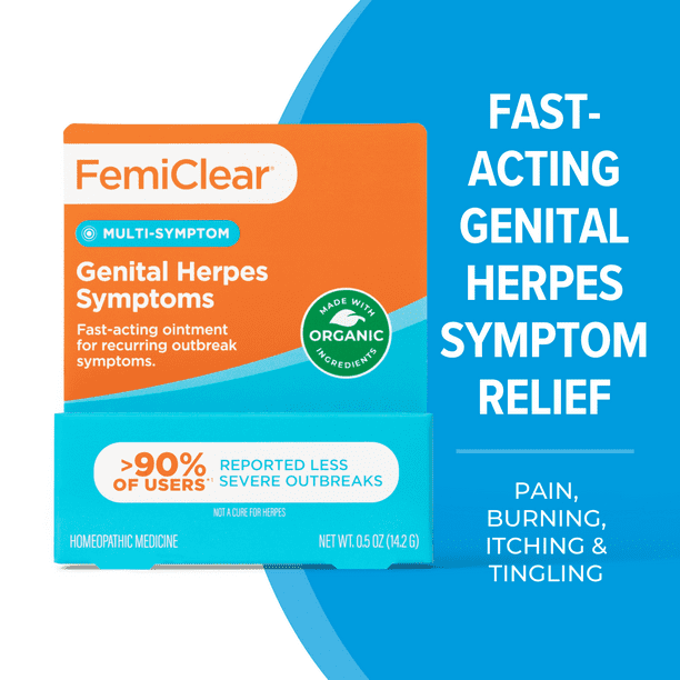 FemiClear Treatment Medicine for Genital Herpes Multi-Symptom Relief - 0.5oz - Walmart Business ...