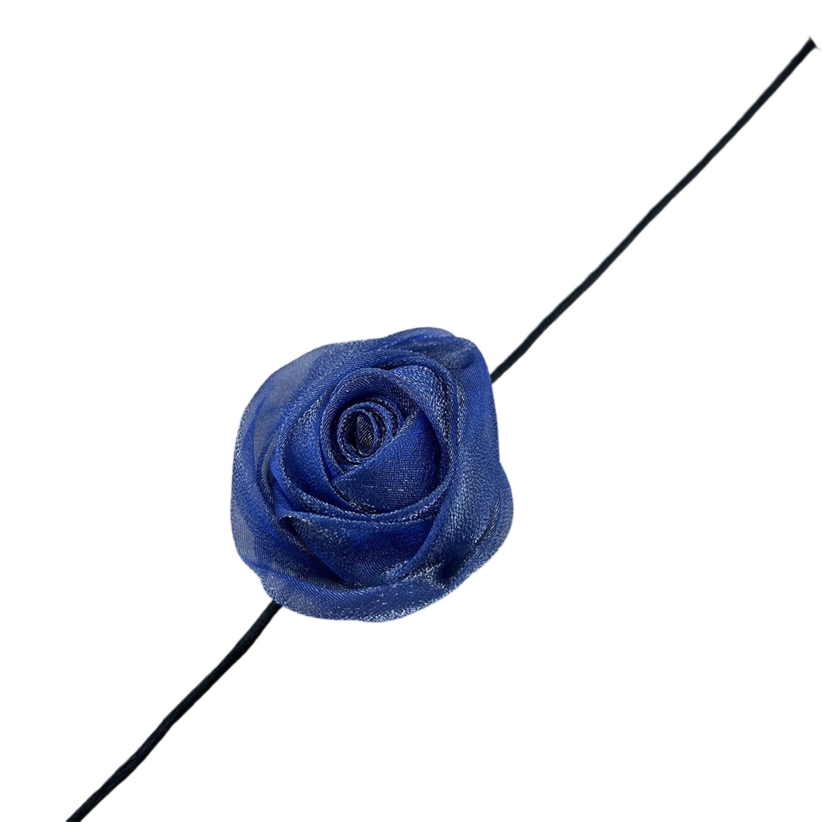 Feminine 3D Flower Collar Necklace Fabric Rose Necklaces Simulated ...