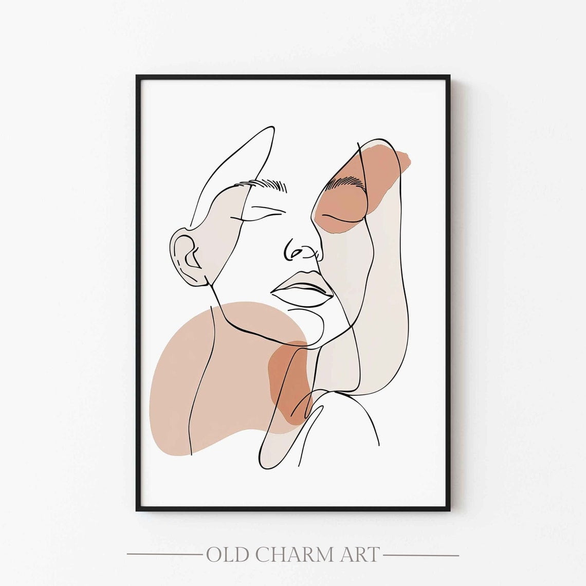 Feminine Line Art Poster: Abstract Woman Sketch, Stretched Canvas Size ...