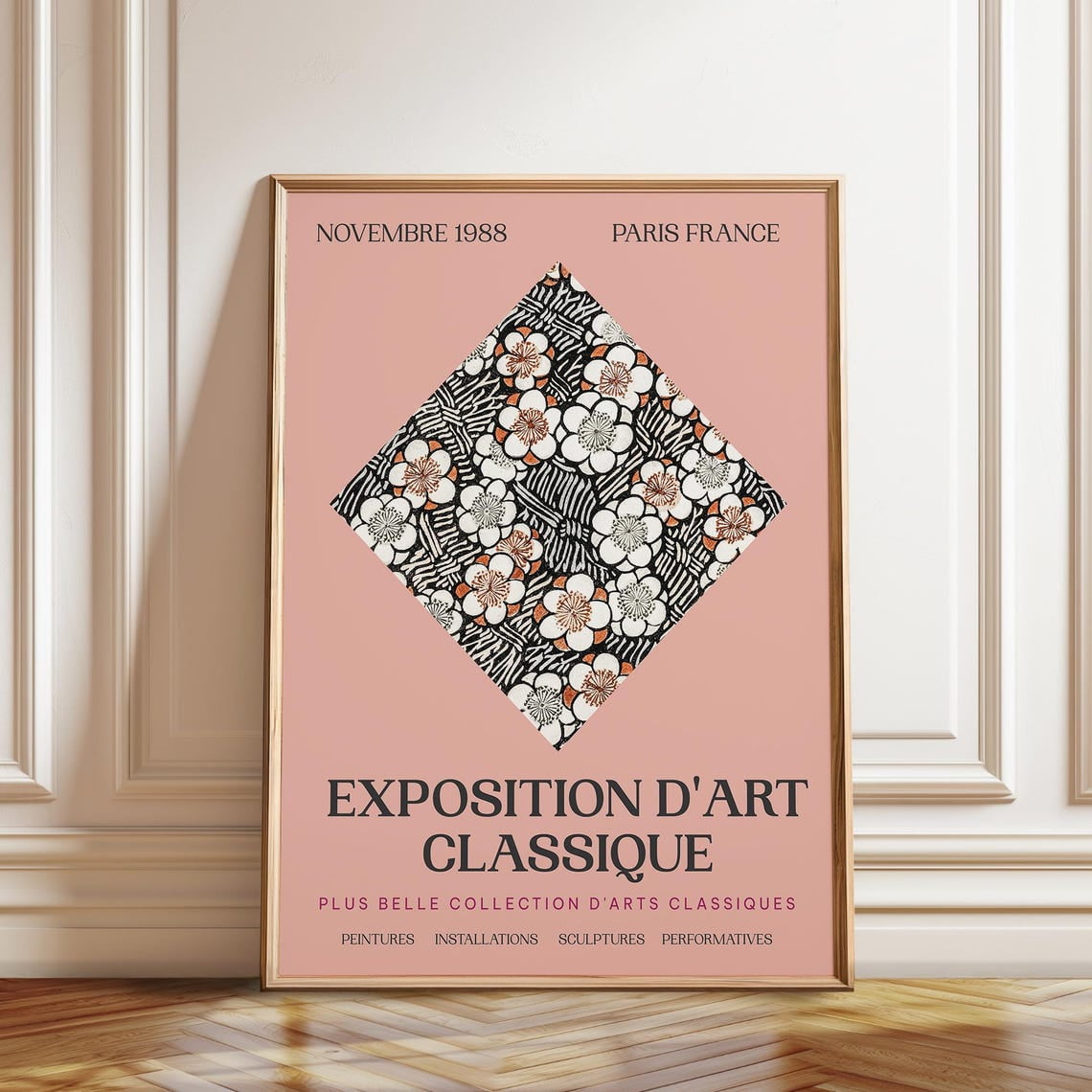 Feminine Pink Exhibit -1988 Classic Exhibition Art Poster, Paris France ...