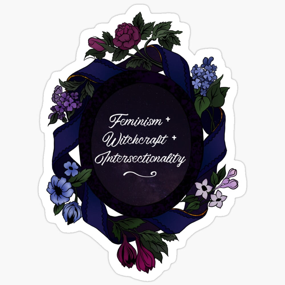 Feminism + Witchcraft + Intersectionality Sticker Phone Decal Water ...