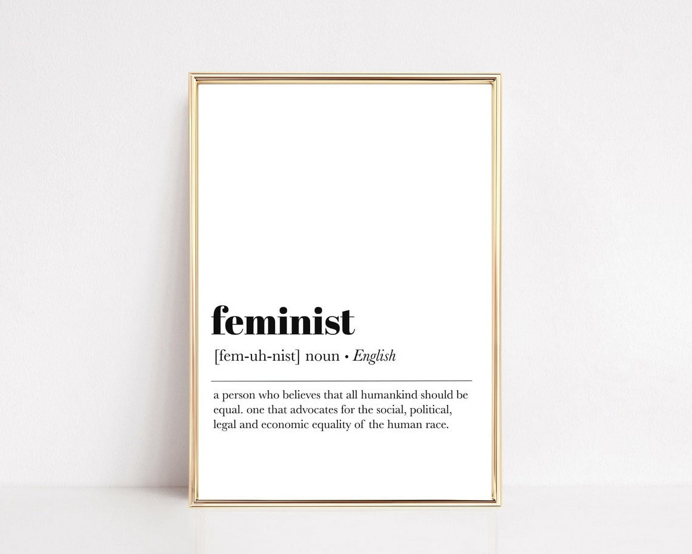 Feminist Definition Print Feminist Poster Inspirational Wall Art Office ...