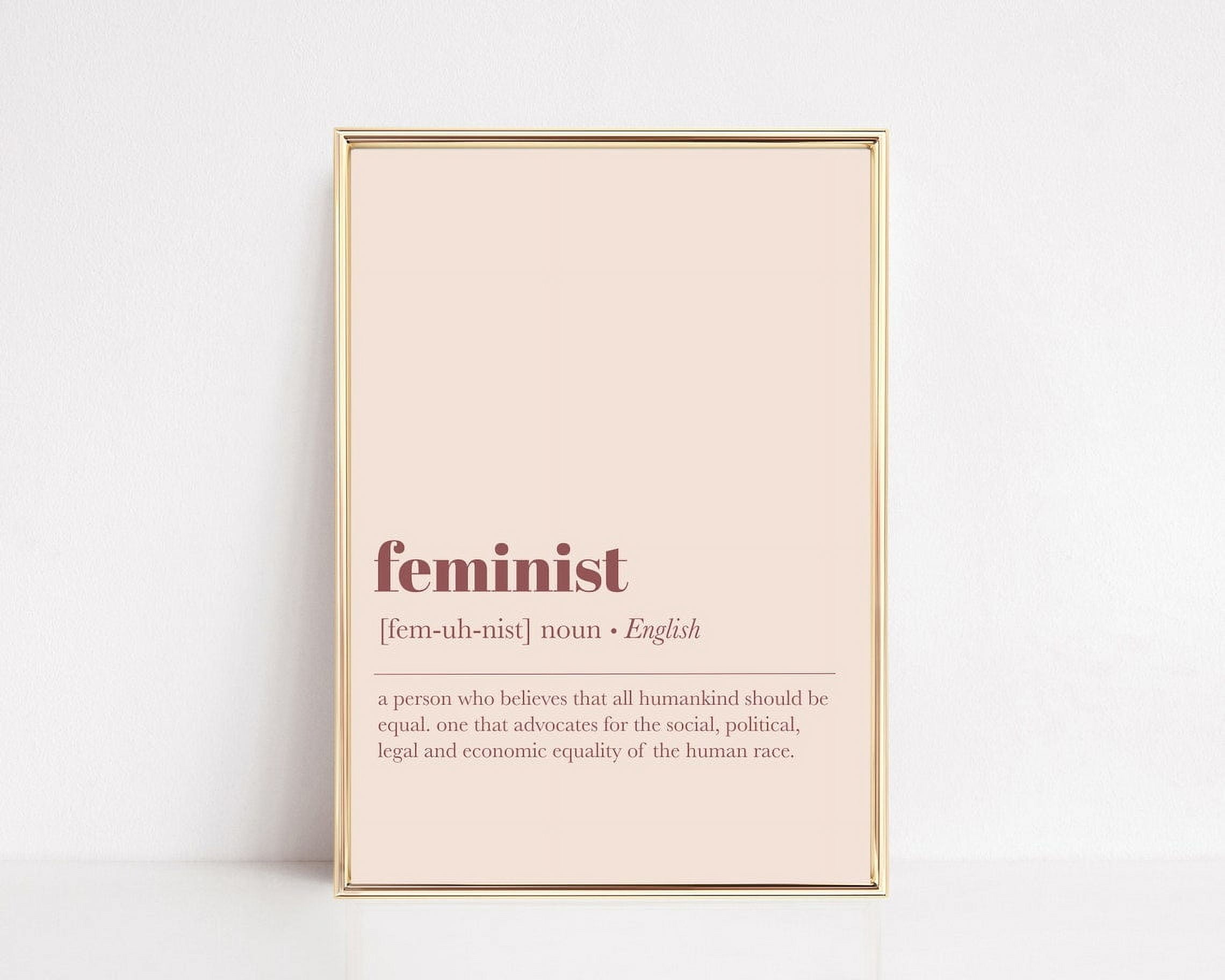 Feminist Definition Print Feminist Print Pink Home Office Decor For Her ...