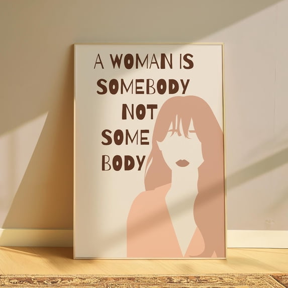 Feminist Empowerment Minimal Quote Wall Art, Unframed Canvas Size 16x24 ...