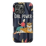 Feminist Girl Power Woman And Tiger Artwork iPhone Case 17 16 15 14 13 ...