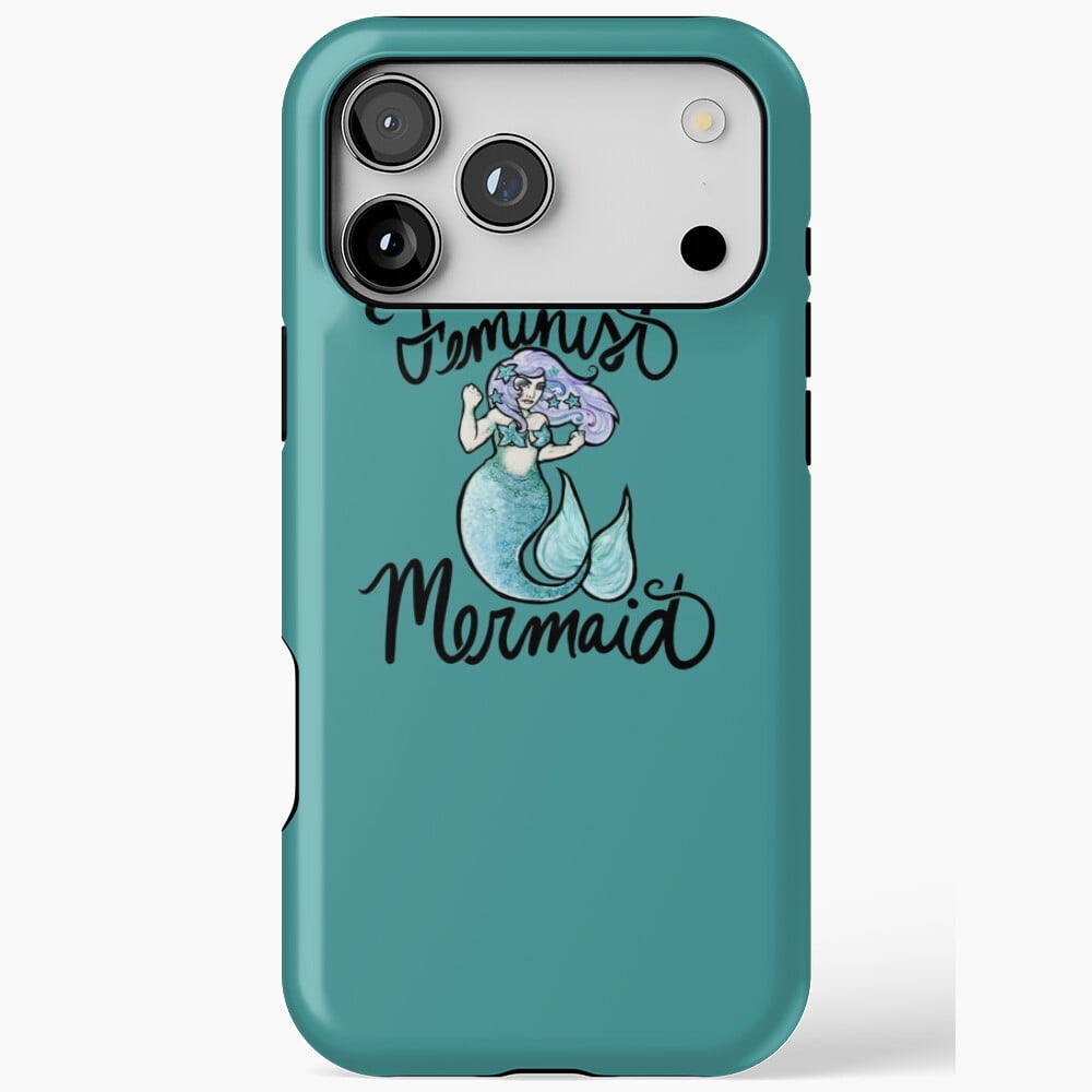 Feminist Mermaid Strong Woman Art iPhone Case 17 11 12 13 14 15 16 Pro ...